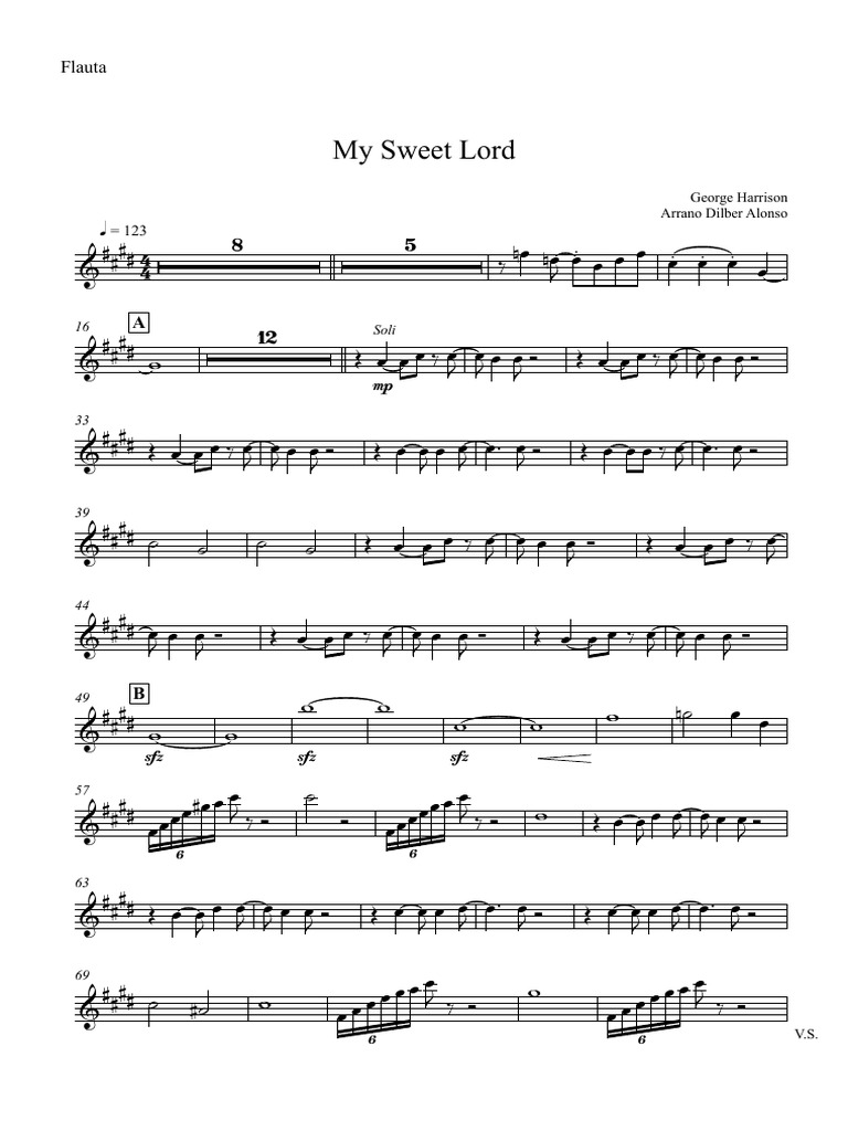 Mys Sweet Lord - Flauta | PDF