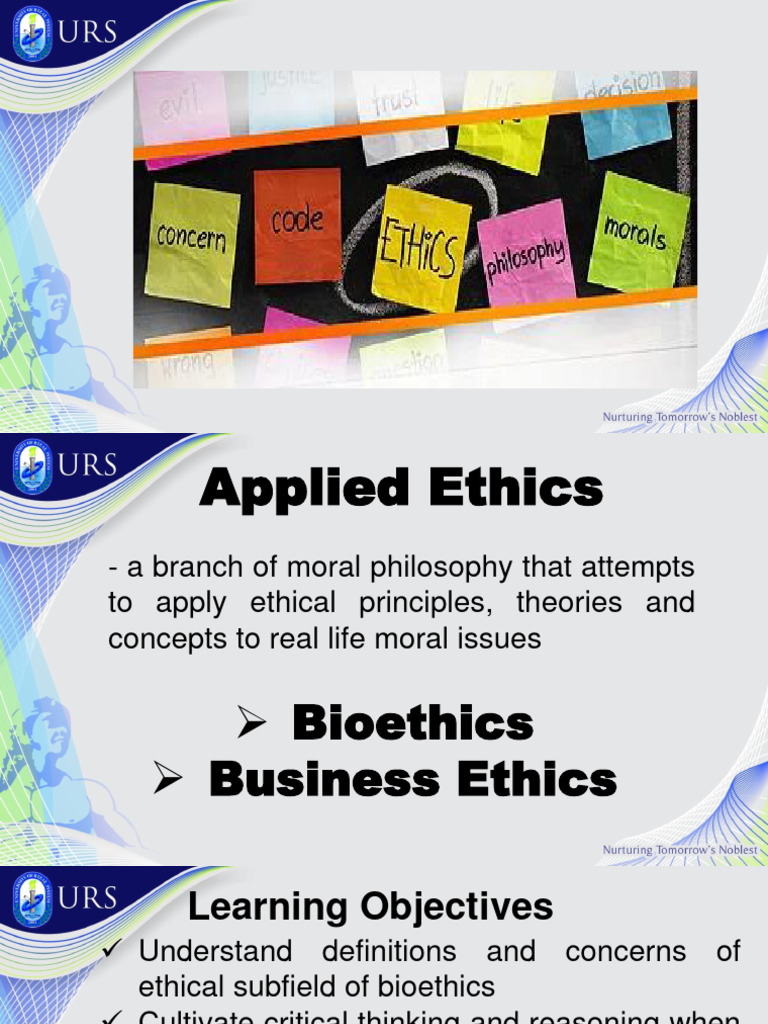 Application of Ethics in Bioethics | PDF | Career & Growth | Self ...