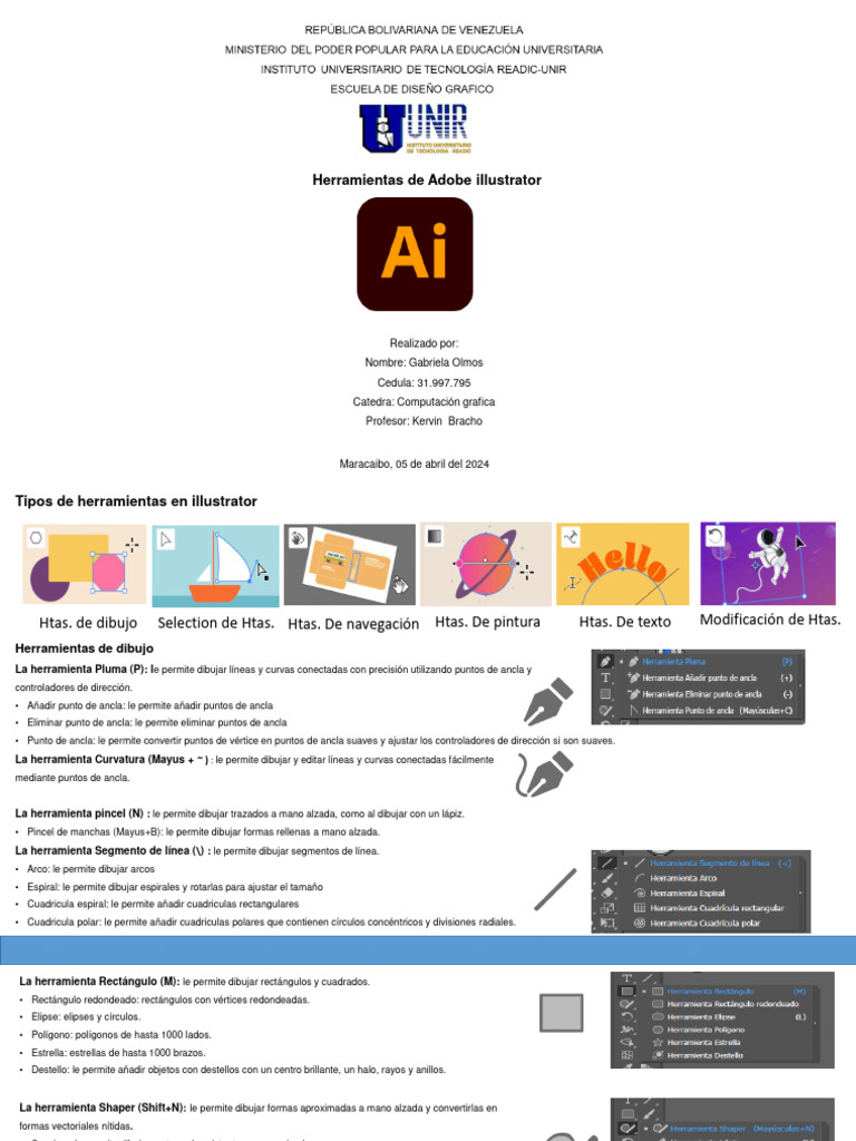 Herramientas Esenciales de Illustrator | PDF | Perspectiva (Gráfica ...