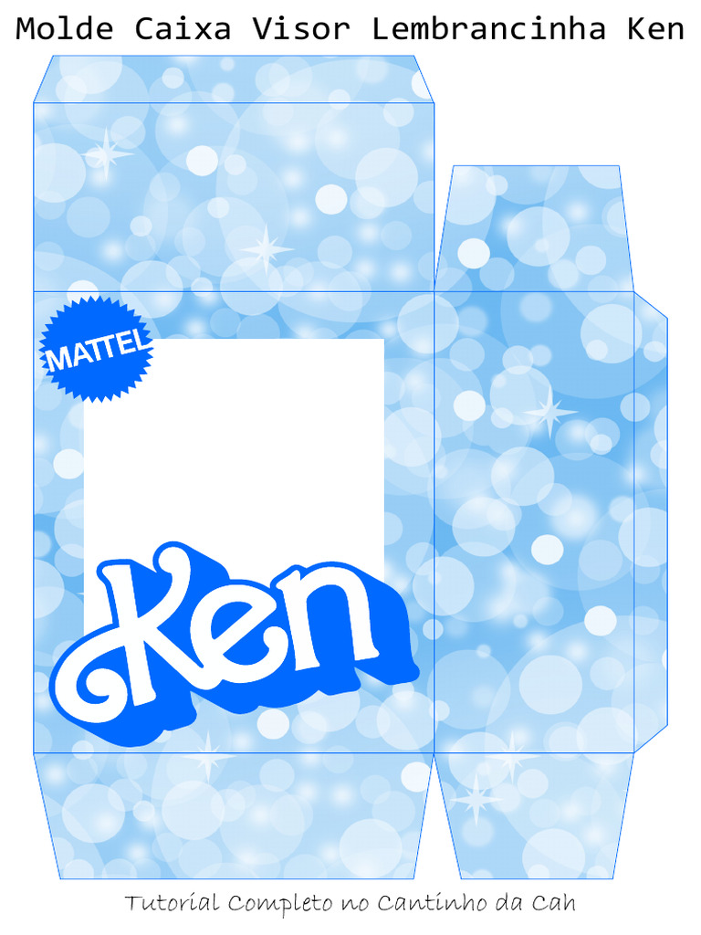 Molde Caixa Visor Lembrancinha Ken | PDF