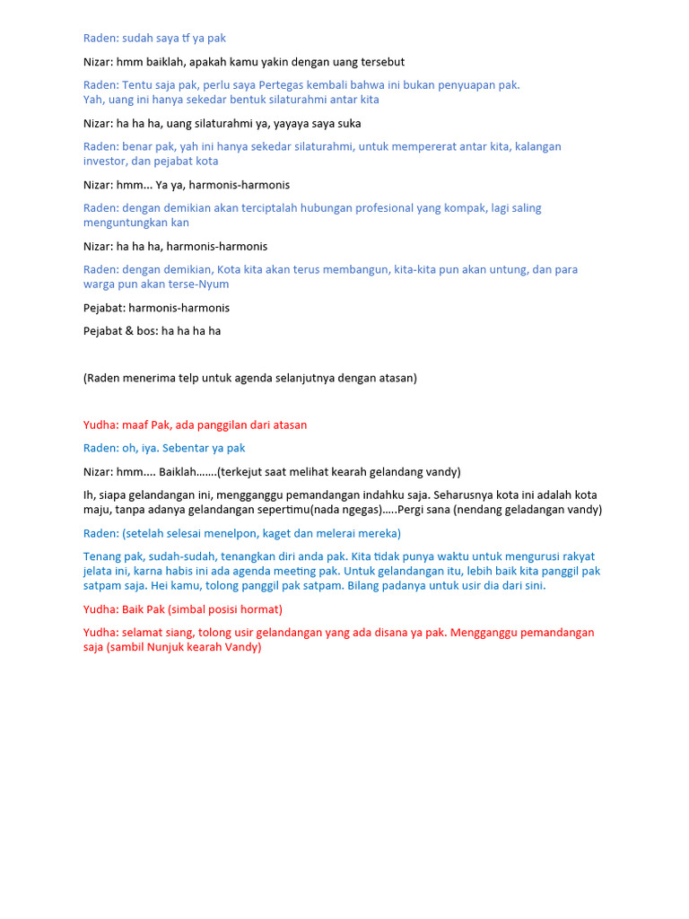 Teks Drama Arya | PDF