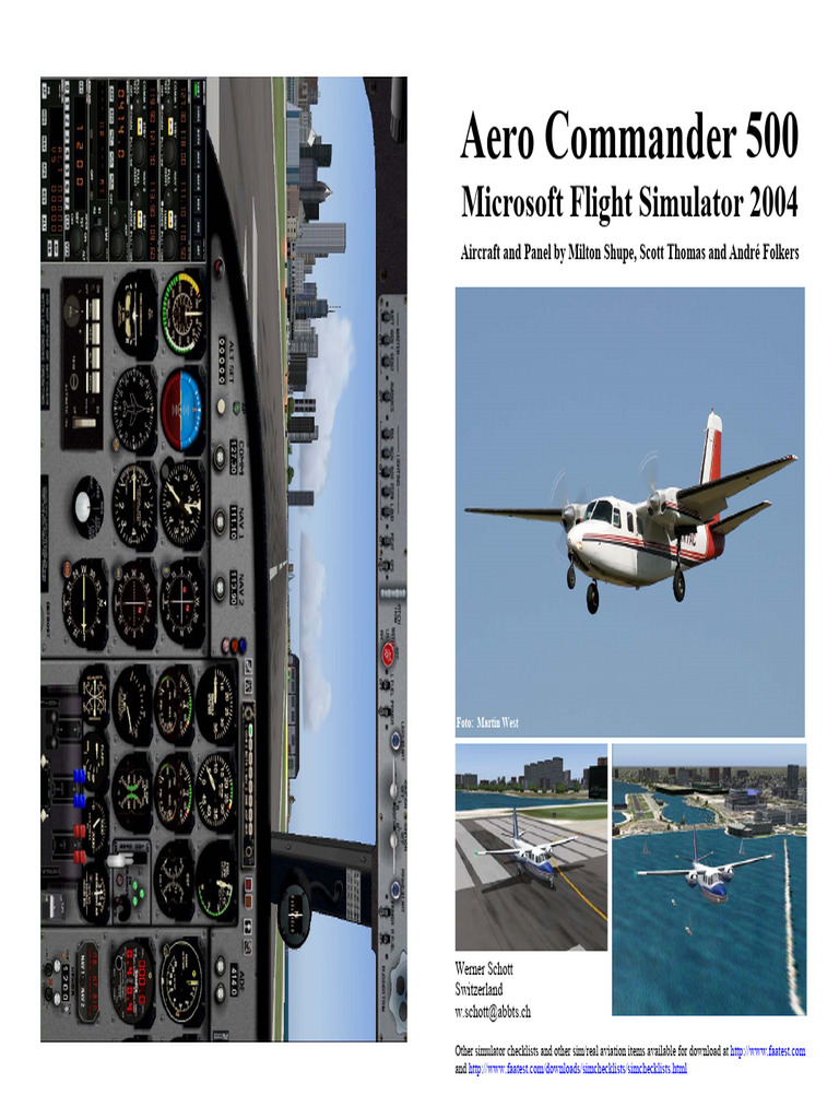 FS2004 Aero Commander 500 | PDF | Takeoff | Landing Gear