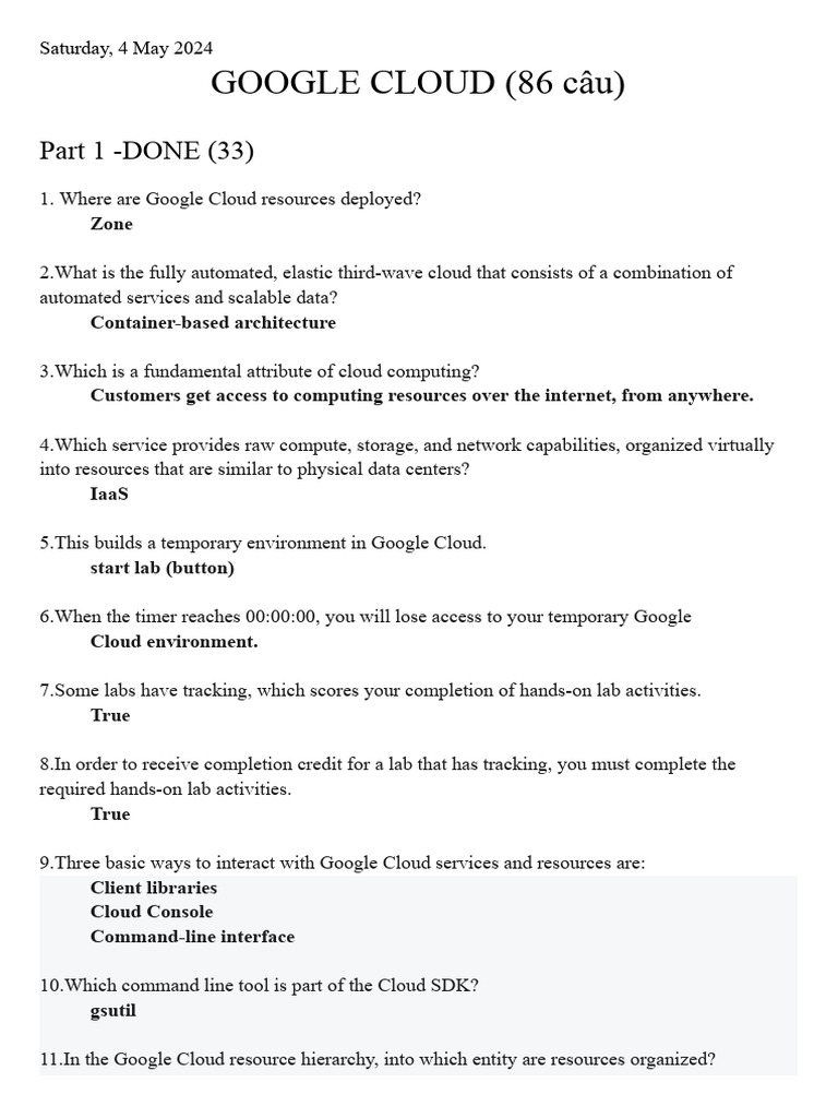 Google Cloud Question | PDF | Cloud Computing | Apache Spark