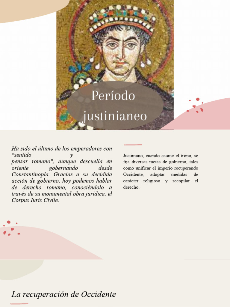 Justiniano y el Corpus Iuris Civilis | PDF | Justiniano I | imperio ...