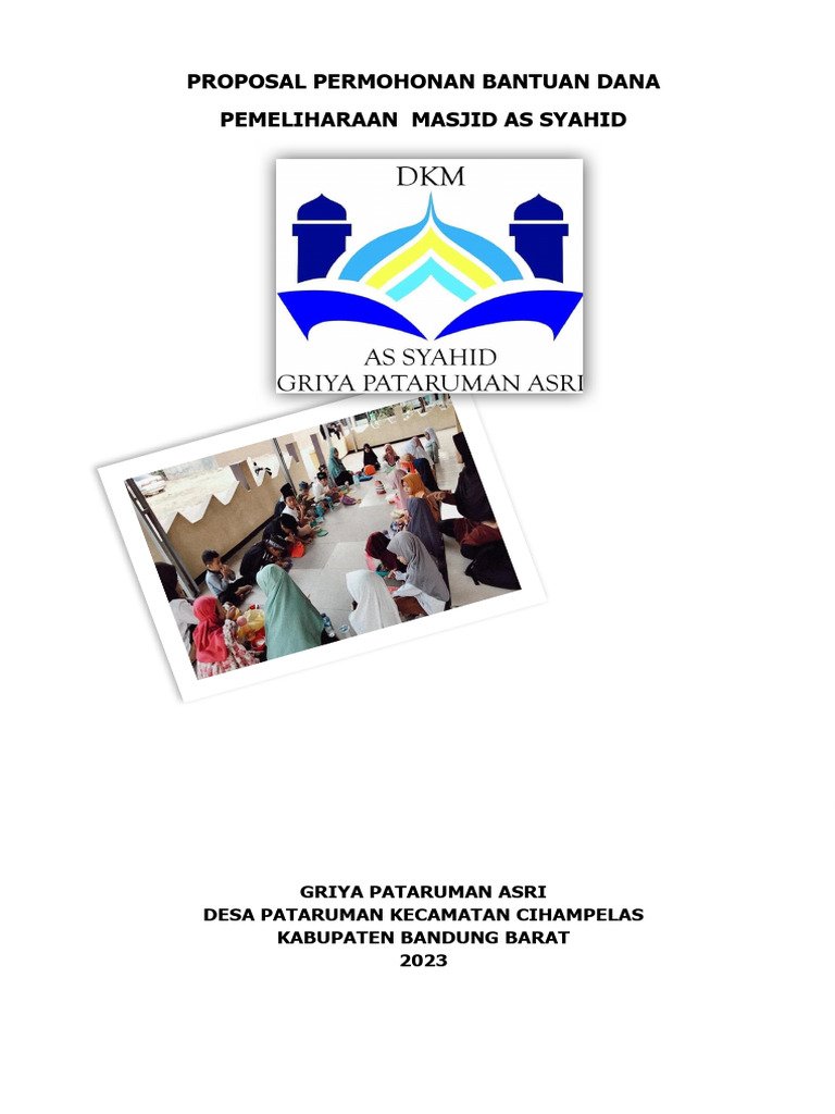 Proposal Renovasi TMP Wudhu DKM As Syahid | PDF