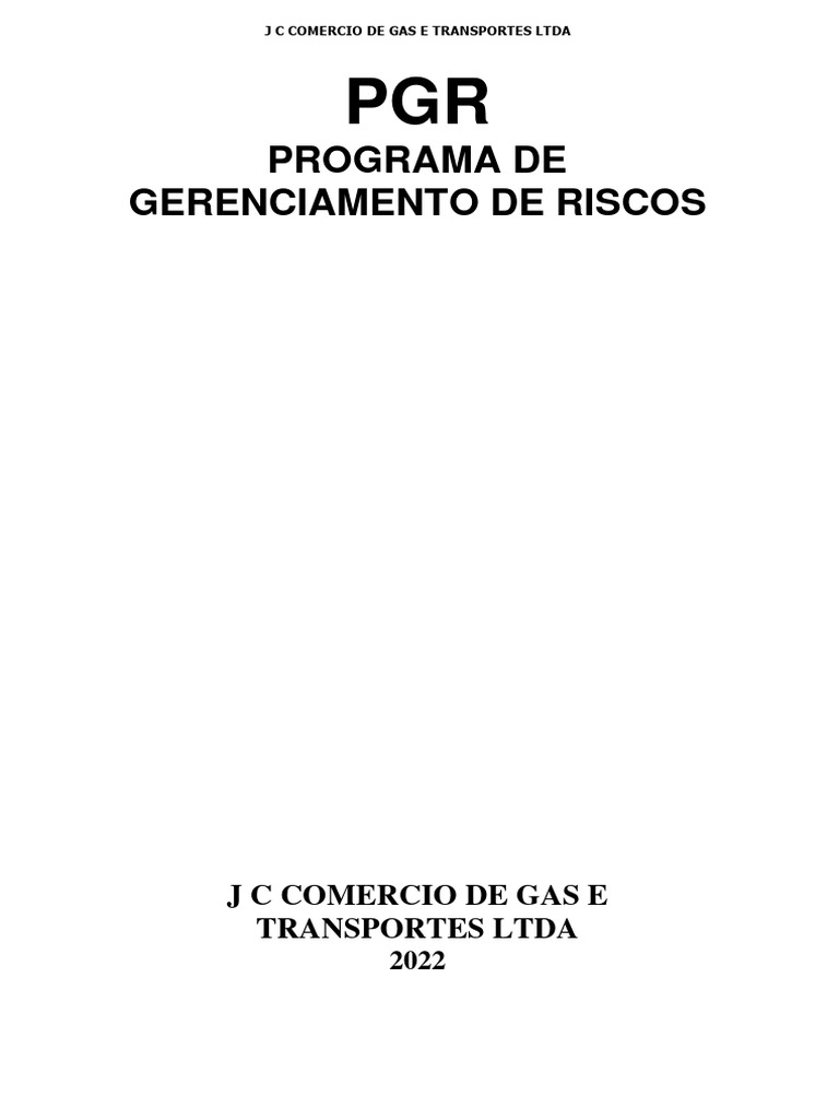 PGR: Gerenciamento de Riscos em Transporte de Gás | PDF | Avaliação de ...