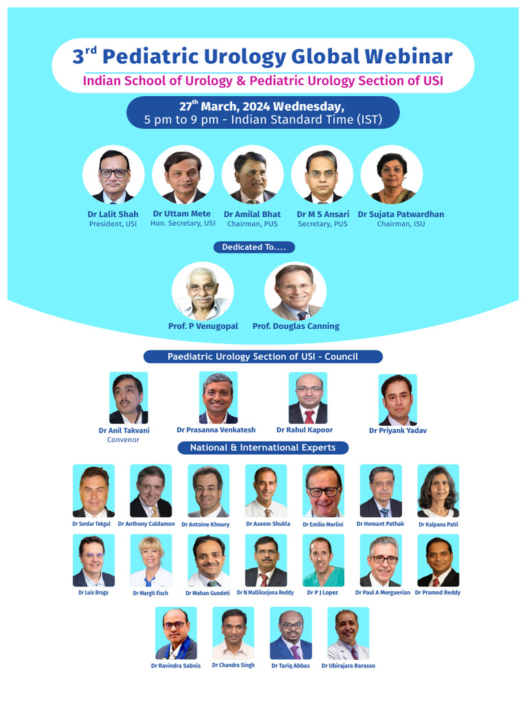 Pediatric Urology Global Webinar 2024 | PDF | Surgery | Kidney