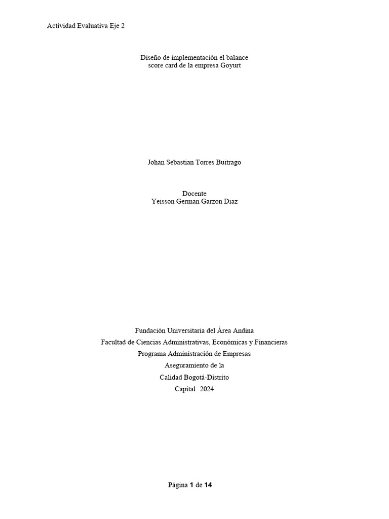 Actividad Evaluativa Eje 2 | PDF | Business | Economias Actividad Evaluativa Eje 2 | PDF | Business | Economias