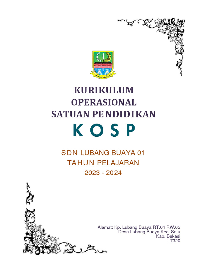 KOSP SDN Lubuy01 2023-2024 | PDF | Karier & Perkembangan