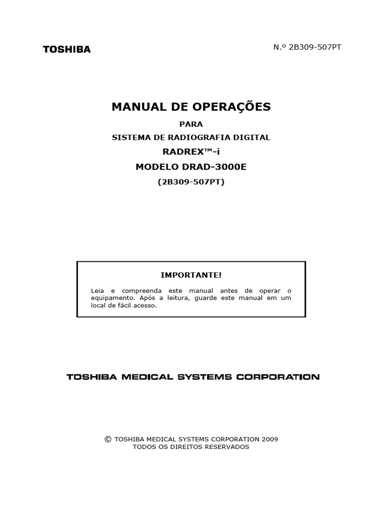 RADREX - I MODELO DRAD-3000E | PDF | Programas | Raio X