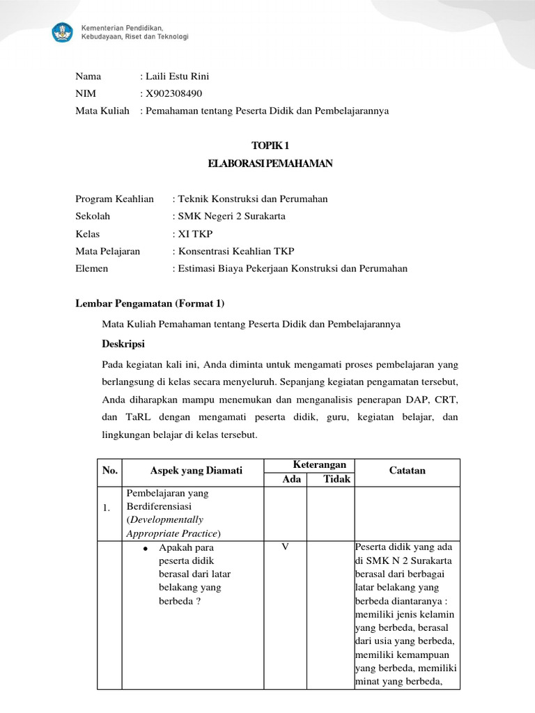 Elaborasi Pemahaman | PDF | Karier & Perkembangan | Kesehatan Holistik
