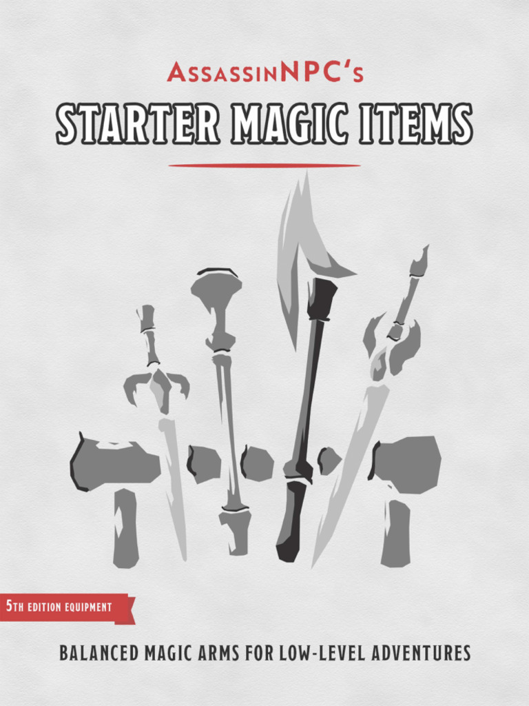 (Public Version) Starter Magic Items - by Assassin NPC | PDF