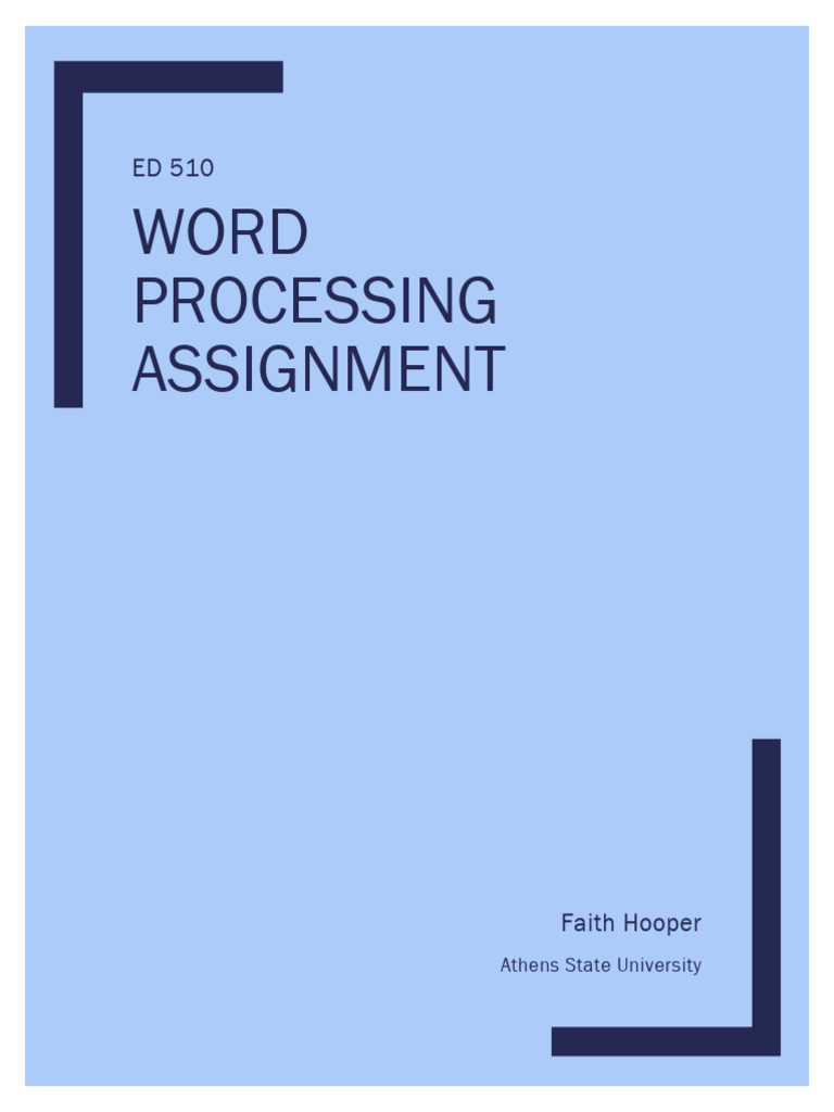 Ed 510 Word Processing Assignment | PDF | Jonah | Ten Commandments