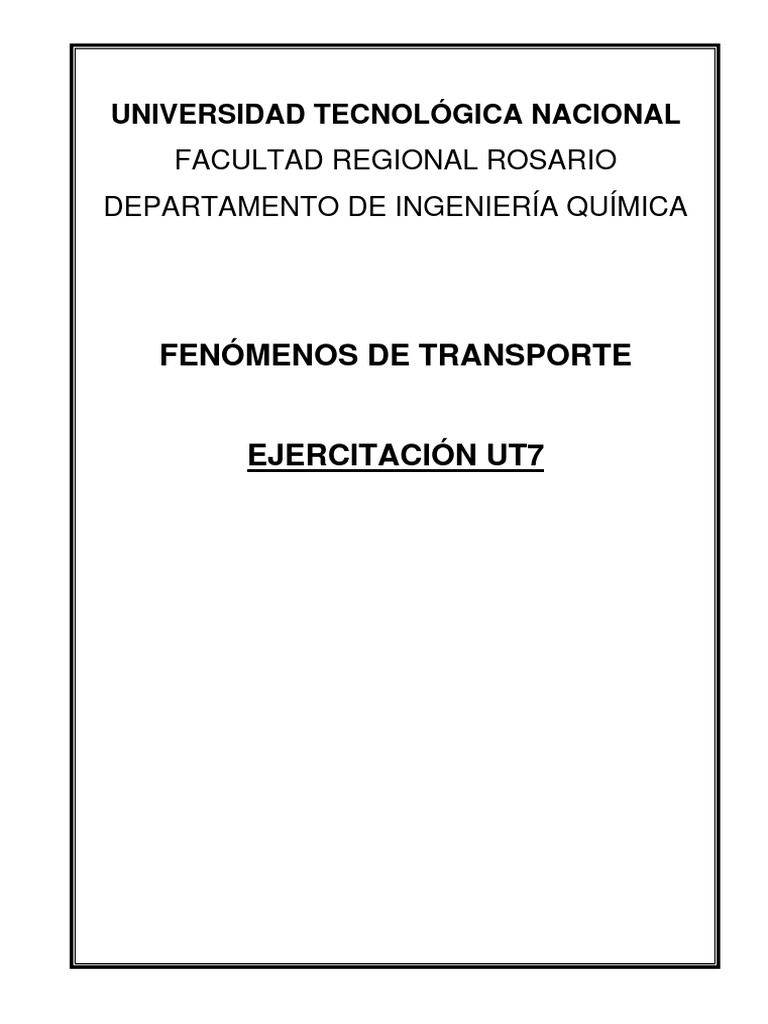 Ejercitación FT UT7 - Rev. 2020 | PDF | Viscosidad | Líquidos