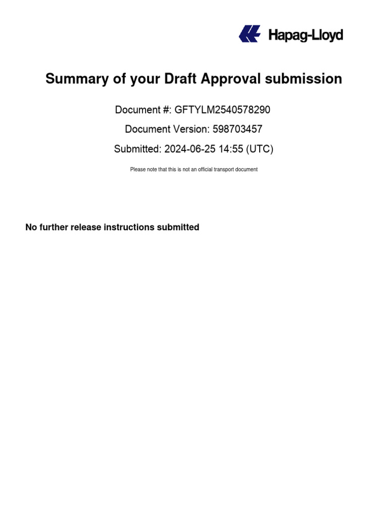 Hlcugu2230559263 Draft Approval Download 20230622213702 | PDF | Bill Of ...