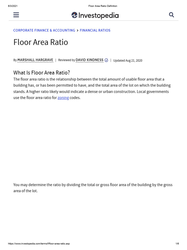 Floor Area Ratio Definition | PDF | Renting | Lease
