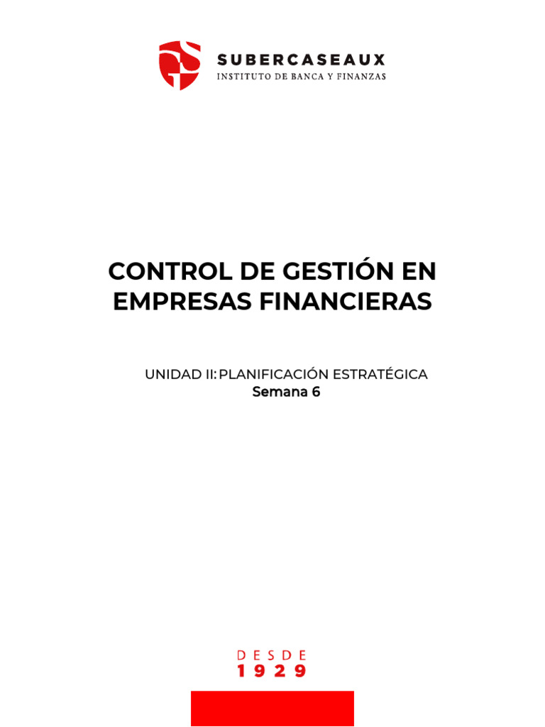 MODCGEF U2 Apunte Sem 6 | PDF | Business | Planificación estratégica