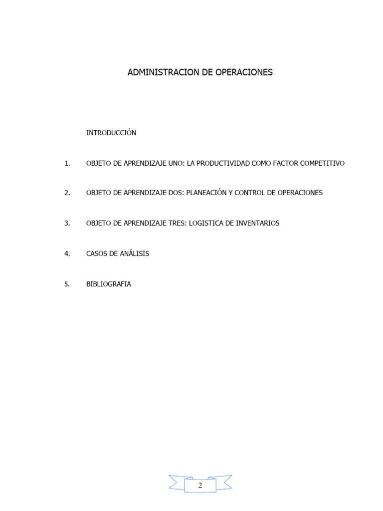 Administracion de Operaciones | PDF | Calidad (comercial) | Business