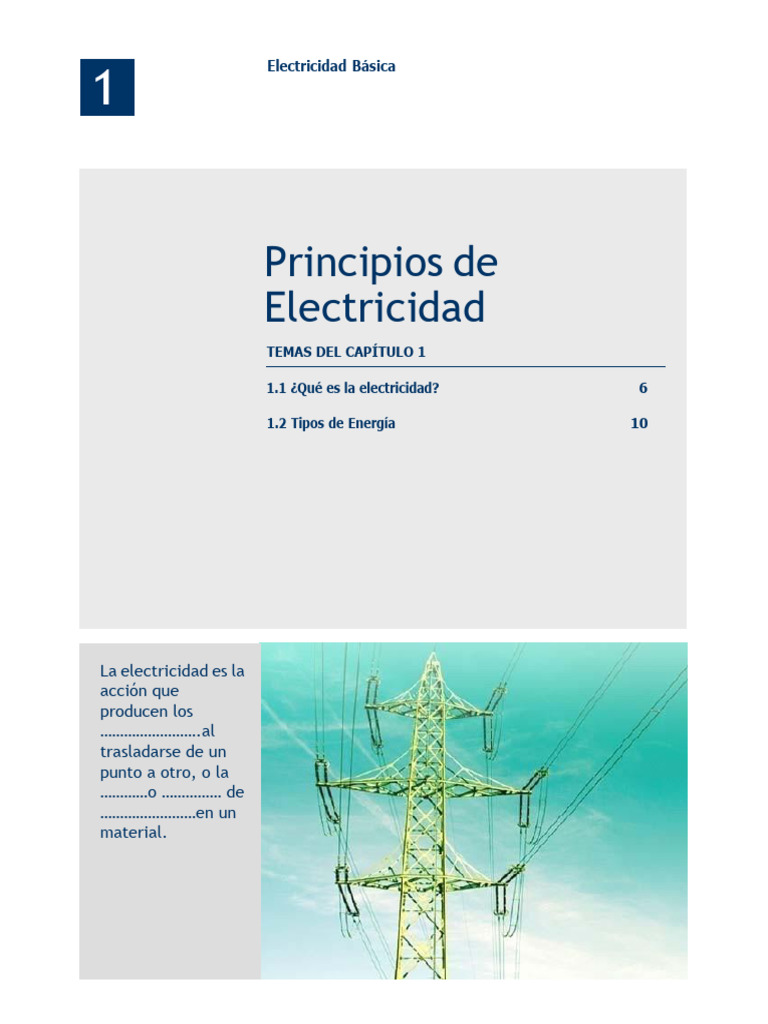 Principios Básicos de Electricidad | PDF | Electricidad | Electrón