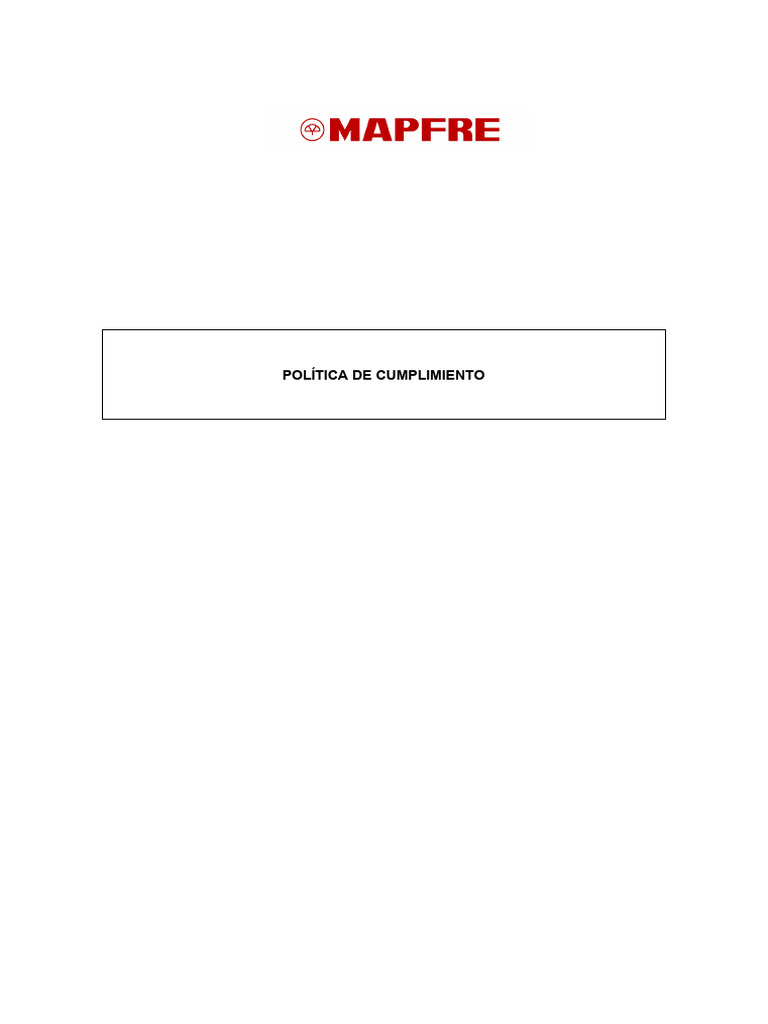 Politica de cumplimiento-Mapfre | Descargar gratis PDF | Seguro | Reaseguro