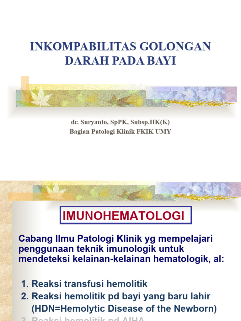 Inkompatibilitas ABO pada Bayi | PDF