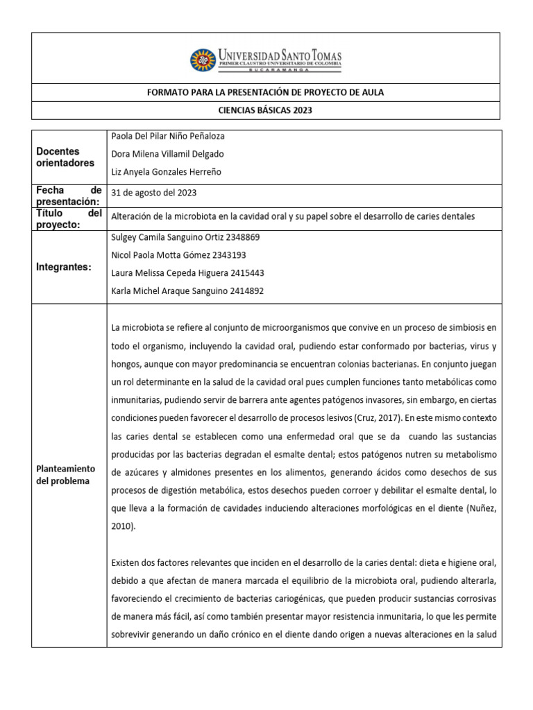 Proyecto de Aula Tema 8 Microbiota Oral en La Mucosa Bucal | PDF ... Proyecto de Aula Tema 8 Microbiota Oral en La Mucosa Bucal | PDF ...