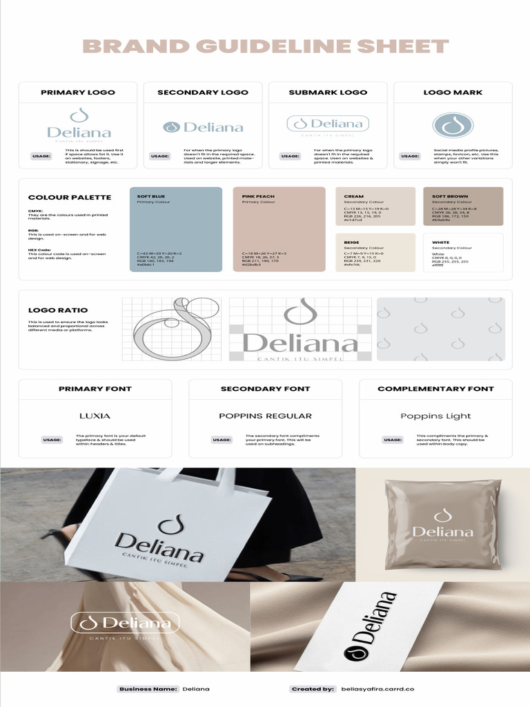 Brand Guidelines - Logo Deliana | PDF