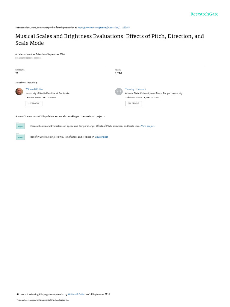 Scale-Brightness Pitch Direction | PDF | Pitch (Music) | Scale (Music)