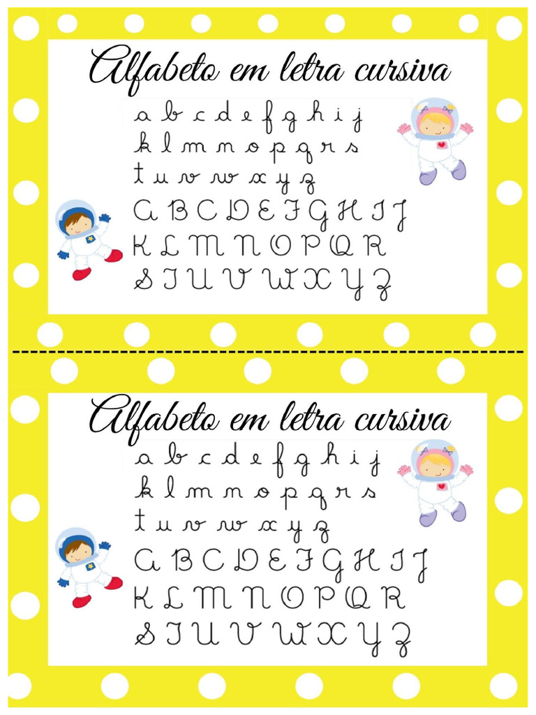 Ficha de Letra Cursiva | PDF