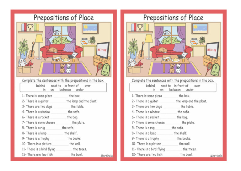 Prepositions of Place | PDF