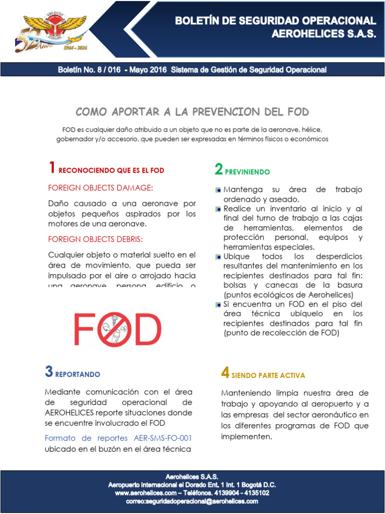 BOLETIN No 8 FOD | PDF | Residuos | Aviación