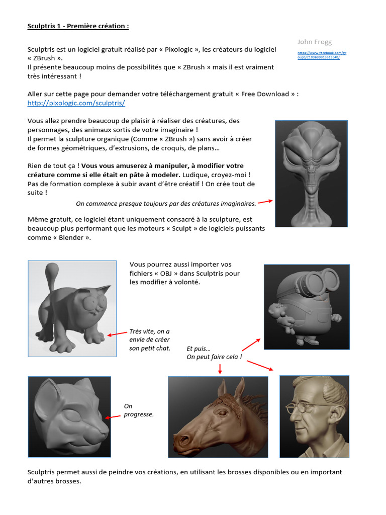 Introduction à Sculptris : Créez facilement | PDF | Informatique