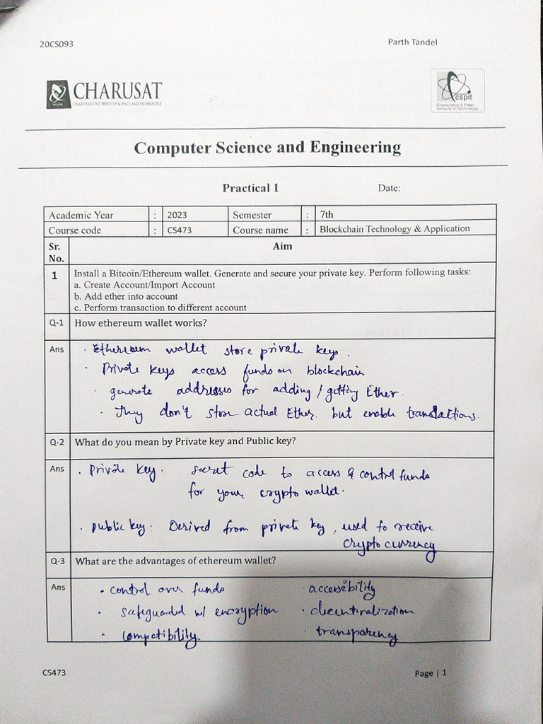 Blockchain Perfoma Answers | PDF