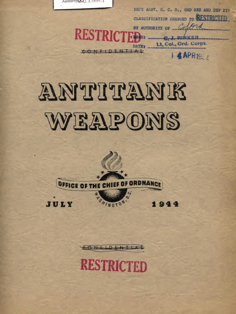 Antitank Weapon June 1944 | PDF | Shell (Projectile) | Anti Tank Warfare