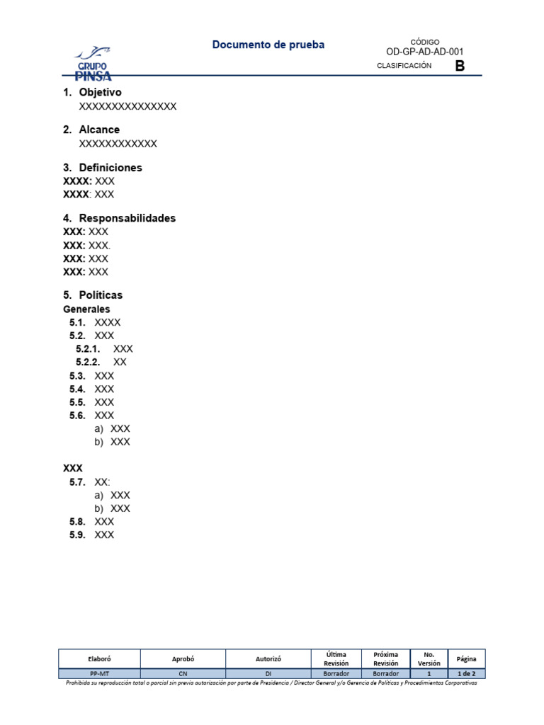 DOCUMENTO DE PRUEBA CERO PAPEL | PDF