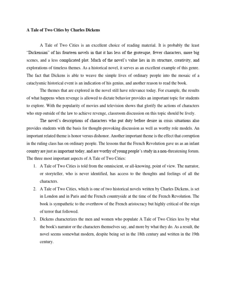 A Tale of Two Cities Overview | PDF