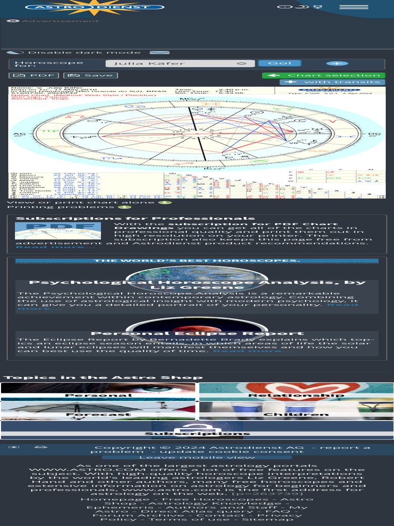 Free Astrology Chart - Astrodienst | PDF Free Astrology Chart - Astrodienst | PDF