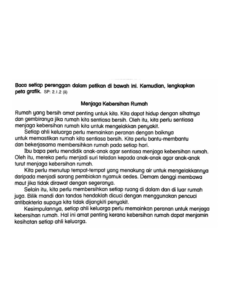 Baca Setiap Perenggan Dalam Petikan Di Bawah Ini Kemudian, Lengkapkan | PDF