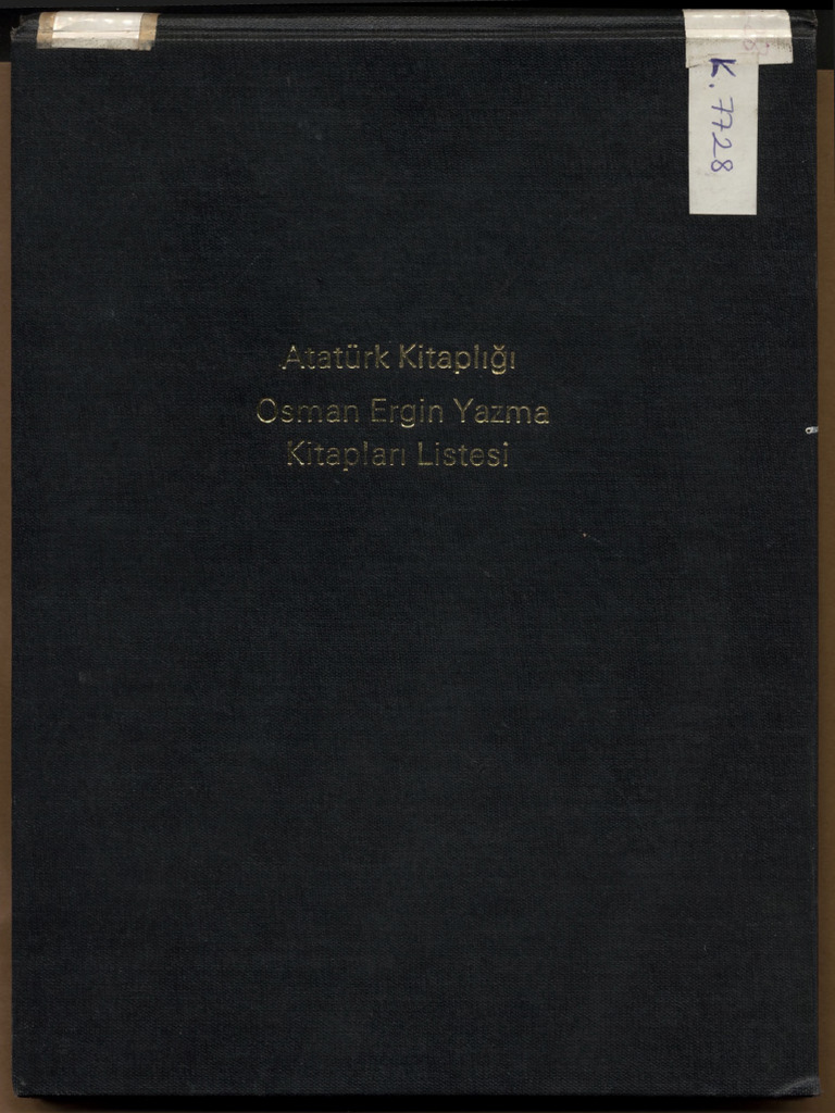 Osman Ergin Yazma Kitaplari Listesi | PDF