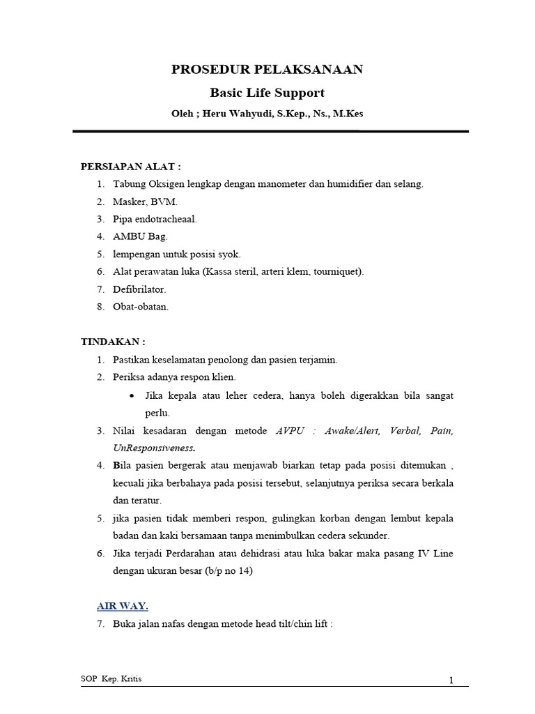 Sop BLS | PDF