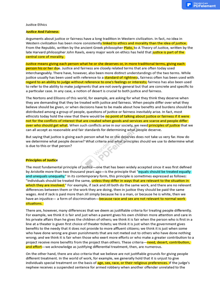 Justice Ethics | PDF | Justice | Crime & Violence