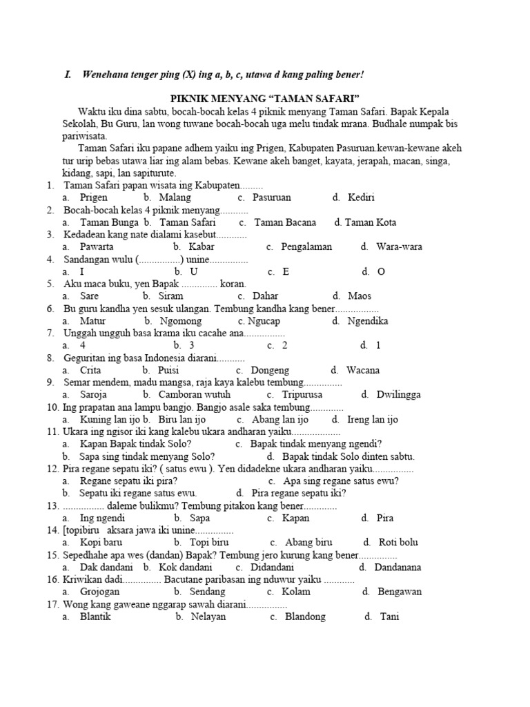 Bahasa Jawa Riko | PDF