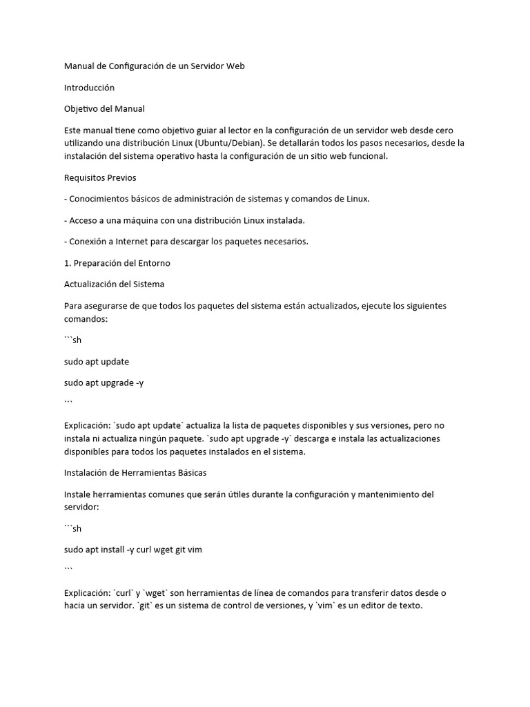 Configuración de Servidor Web en Linux | PDF | Servidor HTTP Apache | Mi sql