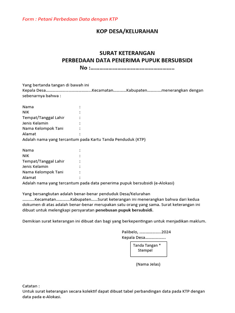 SUKET PERBEDAAN DATA Dengan KTP | PDF | Olahraga & Rekreasi | Hukum