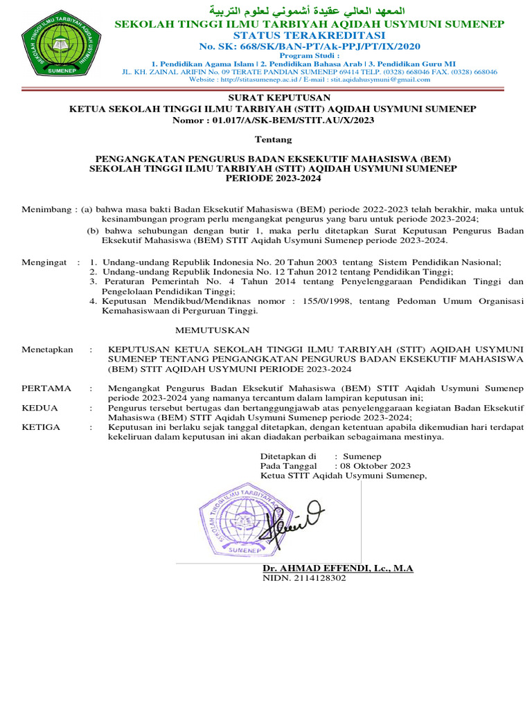 SK BEM 2023-2024 | PDF