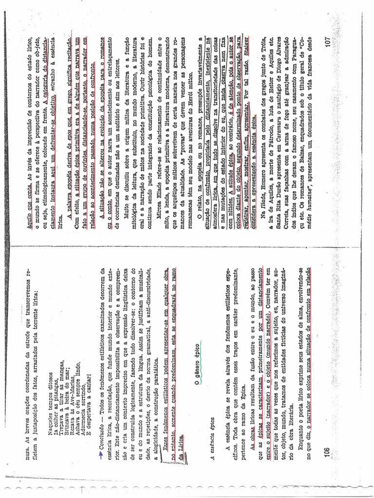 (PARTE 2) Os Gêneros Literários - Helena Parente Cunha | PDF