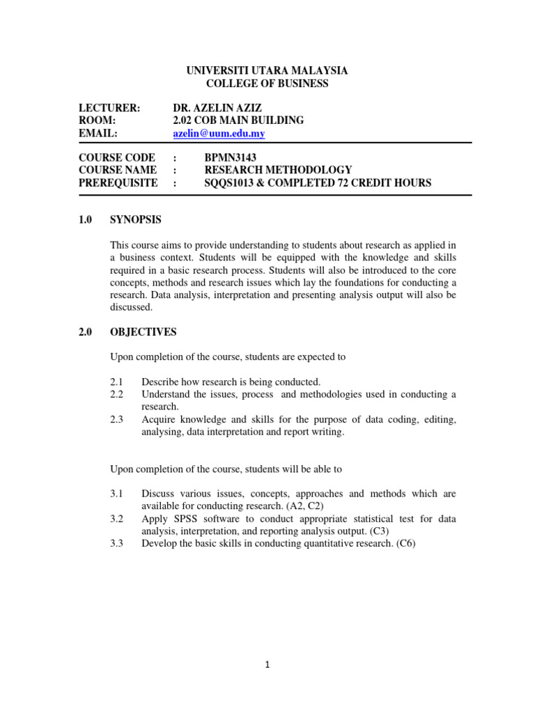 BPMN3143 Silibus STUDENTS A232 | PDF | Level Of Measurement | Sampling ...