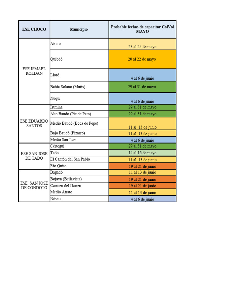 Cronograma - de - Capacitacion - y - Facilitadores - ColVol - IREM - 16 ...