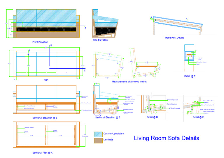 Sofa Frame Construction Plans PDF | PDF | Plywood | Building Materials