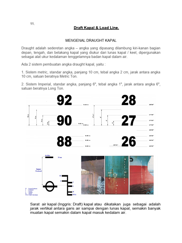 Draft Kapal & Load Line | PDF